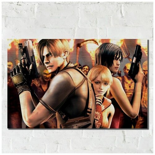 Картина интерьерная на дереве игра Resident Evil 4 (Обитель зла 4) - 11916