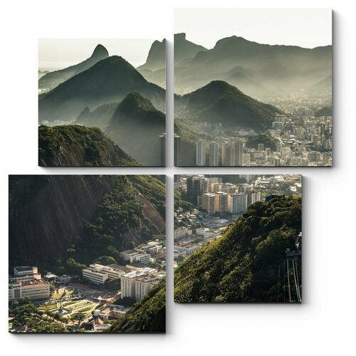 Модульная картина Вид с высоты на Рио-де-Жанейро70x70