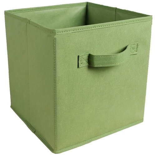 Коробка складная для хранения, 27х27х28 см, органайзер для хранения, кофр для хранения вещей, оливковый