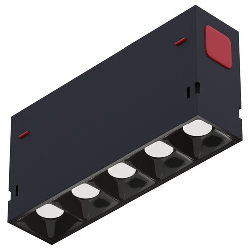 Трековый магнитный светодиодный светильник LINER S39 TUYA SMART DIM 10W 5х2W OSRAM 36° CRI90 3000K | Black L138x34x58mm 220V