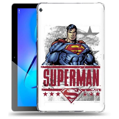 Чехол задняя-панель-накладка-бампер MyPads рисунок супермен для Huawei MediaPad M3 Lite 10 Wi-Fi/ LTE (BAH-AL00/W09) противоударный