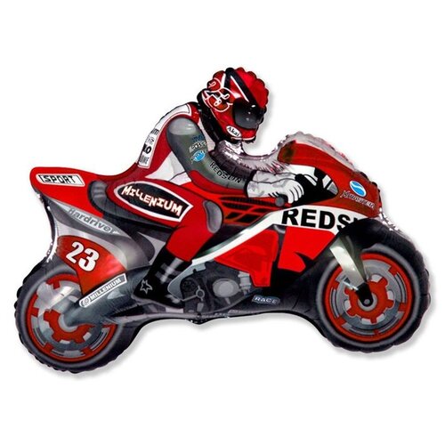 Фигура из шаров с гелием Flexmetal Мотоциклист, красный