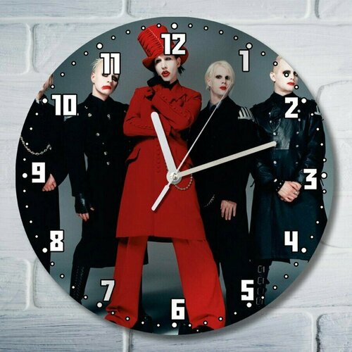 Настенные часы УФ с рисунком музыка Marilyn Manson - 3846