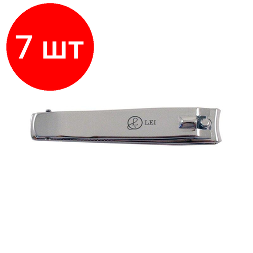 Комплект 7 штук, Книпсер Lei большой, серебро, прямой