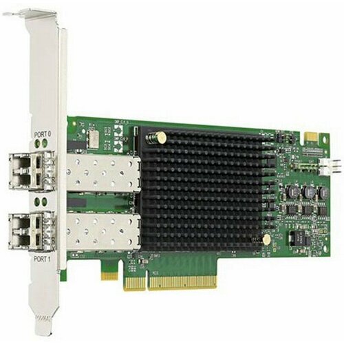 Сетевой адаптер Broadcom Emulex LPe31002-AP (LPe31002-M6) Gen 6 (16GFC), 2-port, 16Gb/s, PCIe Gen3 x8, LC MMF 100m, трансиверы установлены {<!-- -->