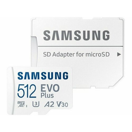 Карта памяти Samsung EVO PLUS microSDXC 512Gb Class10 + adapter (MB-MC512KA/RU)