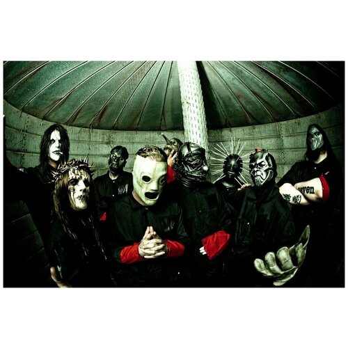 Плакат, постер на холсте Slipknot/Слипкнот. Размер 30 х 42 см