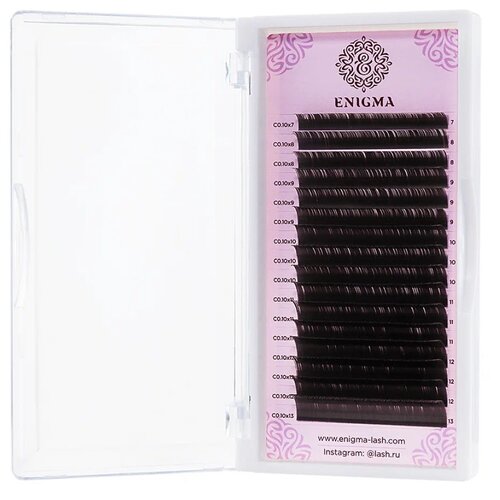 Коричневые Mokka ресницы Enigma 0.07/D/12mm (16 линий) Ресницы для наращивания.
