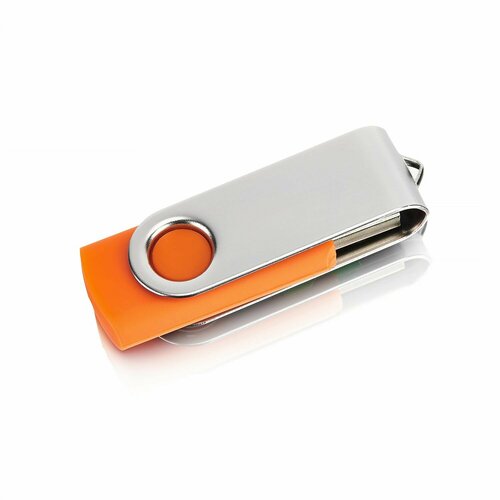 USB флешка, USB flash-накопитель, Флешка Twist, 64 Гб, оранжевая, арт. F01 USB 3.0