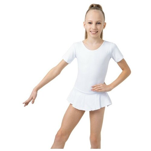 Купальник гимнастический  Grace Dance, размер 38, белый