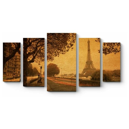 Модульная картина Винтажный Париж 170x94