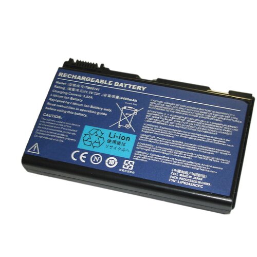 Аккумуляторная батарея для ноутбука Acer TravelMate TM00741 7520 (GRAPE32) 11.1V 5200mAh OEM черная