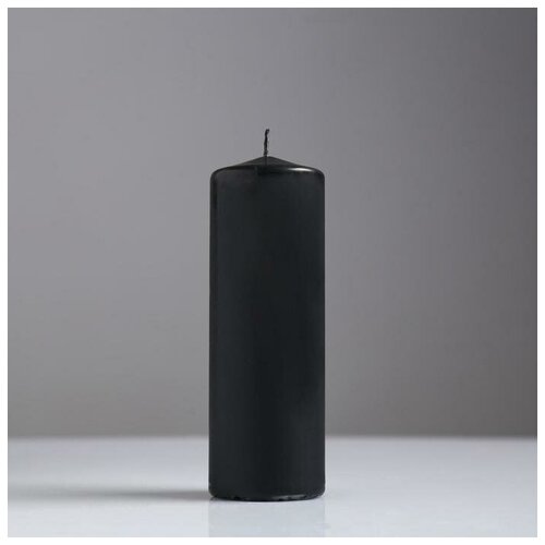 Богатство Аромата Свеча - цилиндр, 5х15 см, черная лакированная
