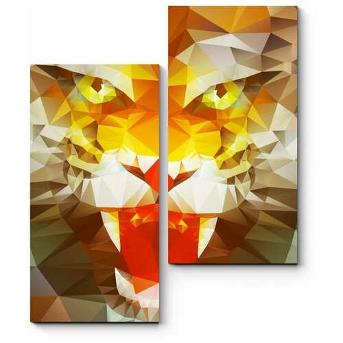Модульная картина Тигриный рык 40x50