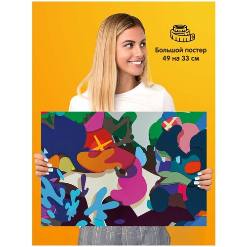 Постер плакат Kaws Artwork