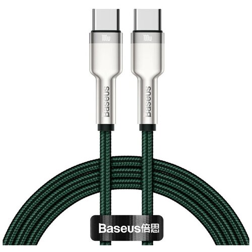 Кабель Baseus Cafule Series Metal Data Cable Type-C to Type-C 100W 2m (CATJK-D01, CATJK-D02, CATJK-D06) (green)