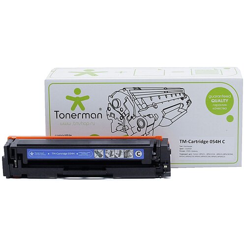 Картридж Tonerman TM-Cartridge 054H C, 2300 стр, голубой