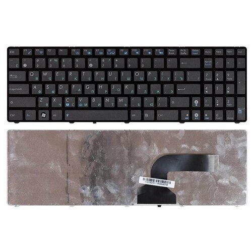 Клавиатура для ноутбука Asus X52DY, русская, черная с рамкой, с маленькой кнопкой Enter