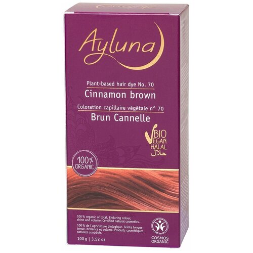 Ayluna Натуральная краска на растительной основе, 70 коричный коричневый