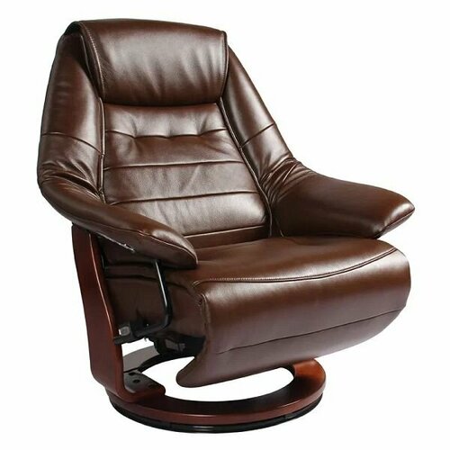 Кресло электрореклайнер Falto Relax Concord обивка из натуральной кожи, электрическое, подножка встроенная коричневый