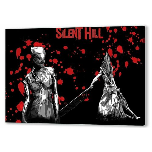 Плакат, постер на холсте Silent Hill. Размер 60 х 84 см