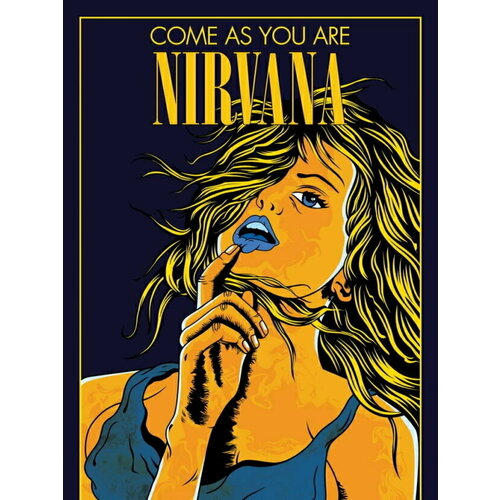 Плакат, постер на бумаге Nirvana/Нирвана/искусство/арт/абстракция/творчество. Размер 21 на 30 см