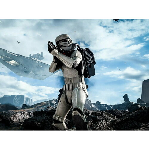 Плакат, постер на бумаге Star Wars: Battlefront/Звёздные войны: Батлфронт/игровые/игра/компьютерные герои персонажи. Размер 42 х 60 см