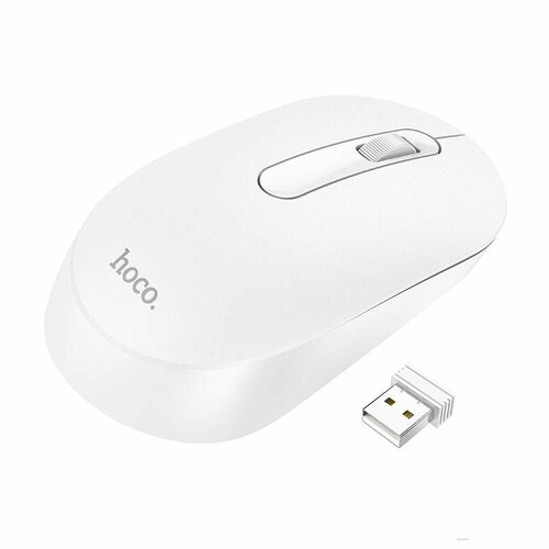 Мышь беспроводная Hoco GM14 Platinum 2.4G Business Wireless Mouse, белая