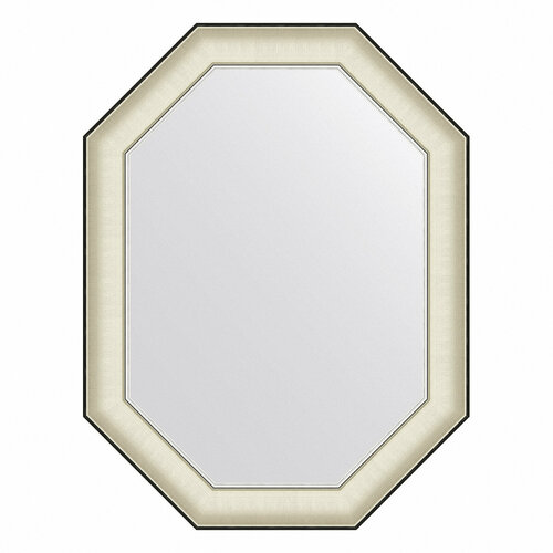 Зеркало Evoform Octagon BY 7444 64x84 в багетной раме, белая кожа с хромом