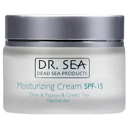 Dr. Sea Moisturizing Cream крем для лица базовый с маслом оливы, экстрактом папайи и зеленого чая SPF15, 50 мл