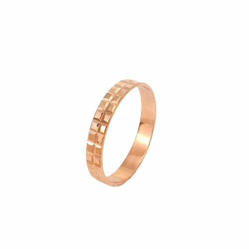 Кольцо обручальное Яхонт, красное золото, 585 проба, размер 15.5