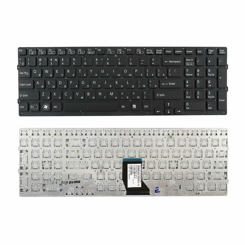Клавиатура для ноутбука Sony VPC-CB, VPC-CB17 черная без рамки