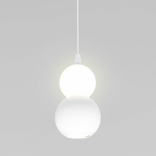 Подвесной светильник Eurosvet Polar 50250/1 LED + GU10, 4200 К, цвет белый, диаметр 8 + 10 см