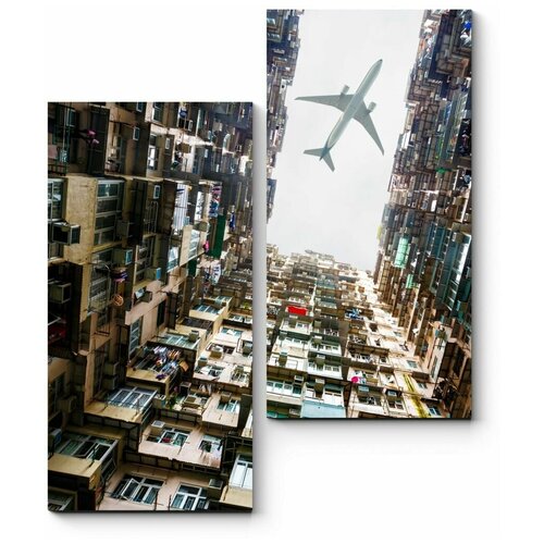 Модульная картина Пролетая над Гонконгом50x63
