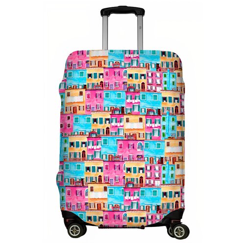 Чехол для чемодана LeJoy, размер M, розовый, голубой