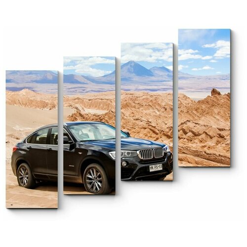 Модульная картина BMW Х4 в пустыне160x138