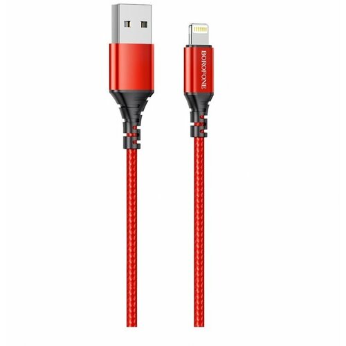 Кабель USB2.0 Am Lightning Borofone BX54 Red, красный - 1 метр