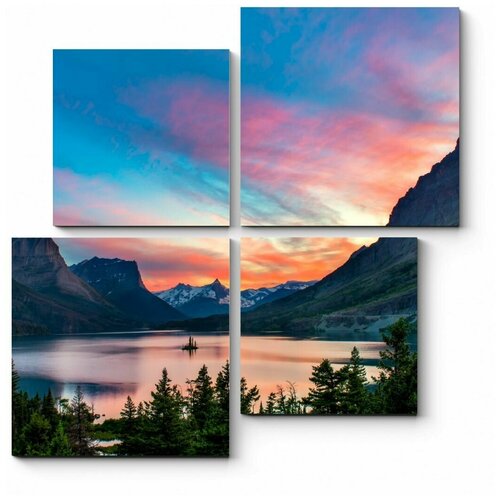 Модульная картина Красочный закат над озером Святой Марии 60x60