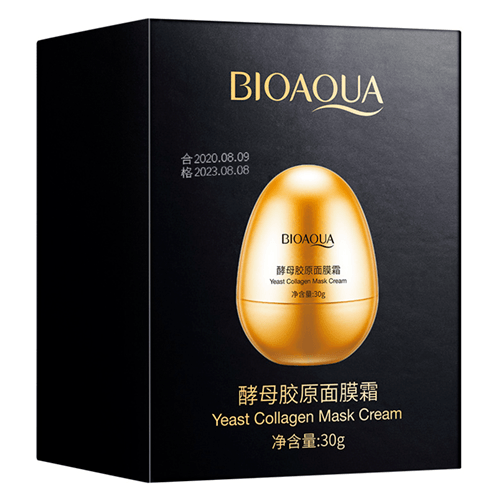 Bioaqua Yeast Collagen Mask Cream Увлажняющая крем-маска с яичным экстрактом и дрожжами, 30 г