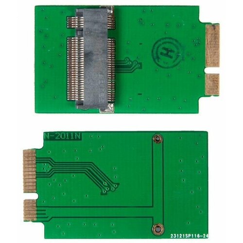 Adapter / Адаптер средний SSD - M.2(NGFF) для Apple MacBook Air 11 13 A1370 A1369, Late 2010 Mid 2011 (зеленый) SSD 6+12pin NFHK N-2011N