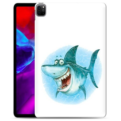 Чехол задняя-панель-накладка-бампер MyPads веселая акула для Apple iPad Pro 12.9 2020/2021 (MHNF3/K3/Q3) (MHR83/43/E3) (MXFA2/MY2J2/MXAU2) противоударный
