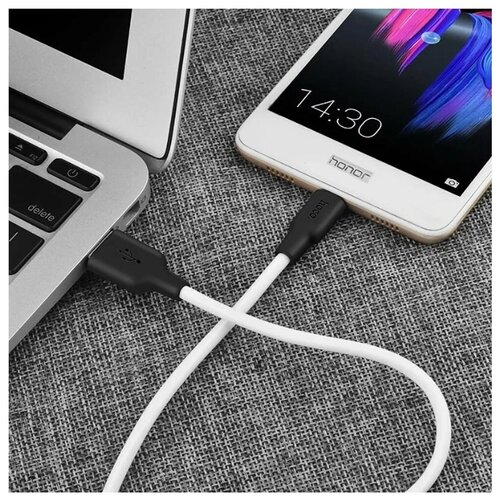 Кабель MicroUSB X21 Plus Silicone charging cable for Micro 2m Белый