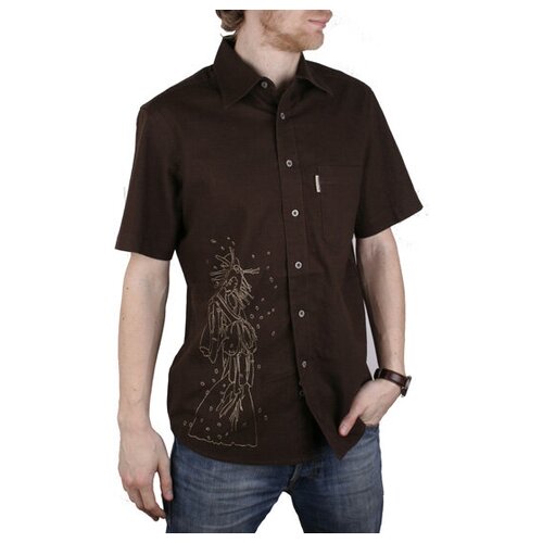Рубашка Maestro, размер 48/M, коричневый