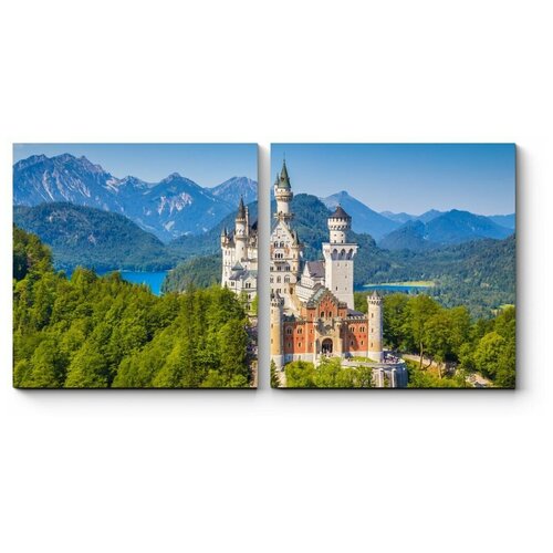 Модульная картина Сказочный замок Нойшванштайн, Германия 160x80