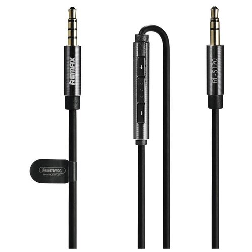 Кабель Remax Smart Audio Cable S120 mini jack 3.5 mm (RL-S120), 1.2 м, черный