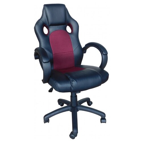Компьютерное кресло Меб-фф MF-2008H офисное, обивка: искусственная кожа/текстиль, цвет: бордовый/черный