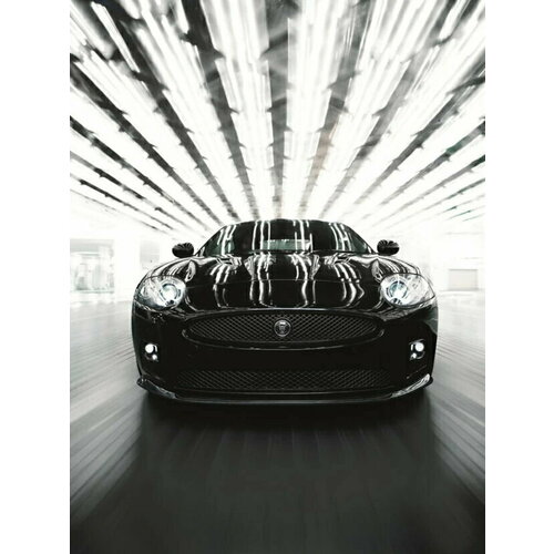 Плакат, постер на бумаге Jaguar XKR/Ягуар/авто/автомобиль/машина. Размер 21 х 30 см