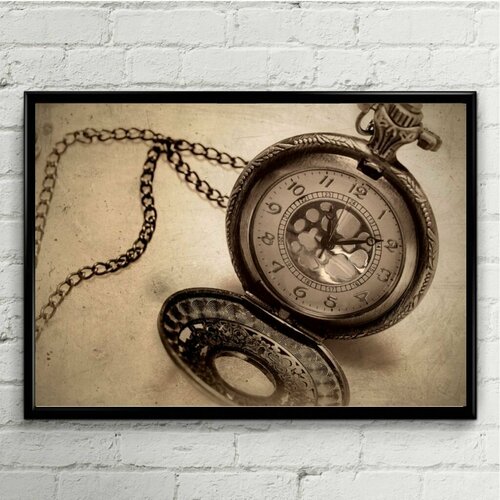 Постер "Винтажные карманные часы" из коллекции "Ретро" А4