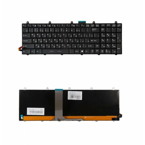 Keyboard / Клавиатура для ноутбука MSI GT60, GT70, GX70, GE70, GT780DX, GT780, GT783, MS-1762, MS-1755, MS-1756, MS-175A, MS-1758, для Clevo P150EM черная, с разноцветной подсветкой, с рамкой, гор. Enter ZeepDeep