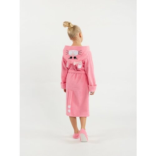 Халат  Fluffy Bunny, размер 128-134, розовый
